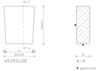 Sluitsteen Kauw 80 mm dik Belgisch hardsteen (geschuurd) - Hawk Natuursteen